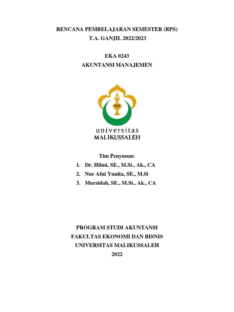 RPS Akt Manajemen PDF | PDF