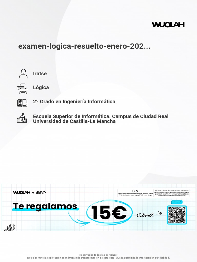 Free Examen Logica Resuelto Enero 2020 | PDF