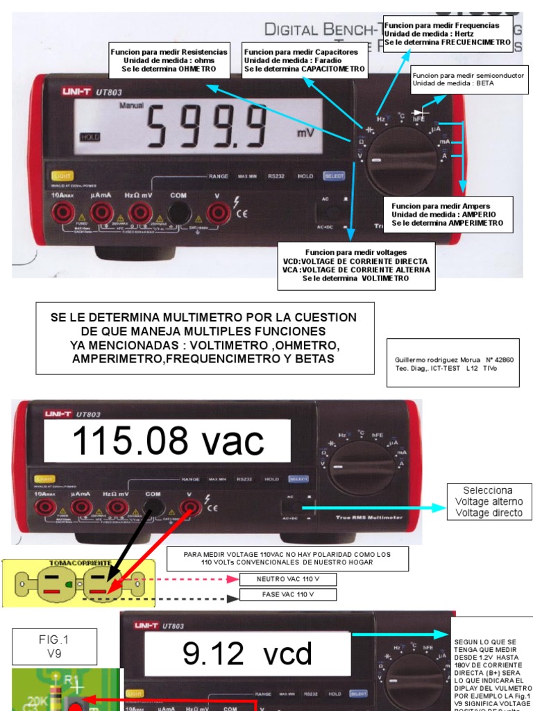 Curso de Multimetro | PDF | Equipo eléctrico | Electrónica