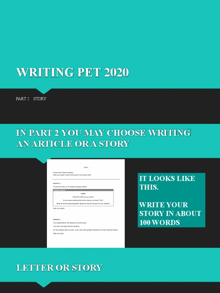 Writing Part 2 Story Pet 2020 | PDF | Adverb | Grammatical Tense