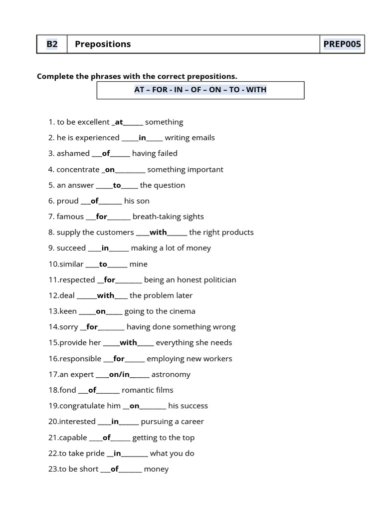 Prepositions Task 1 Wa Pdf Career Growth Art