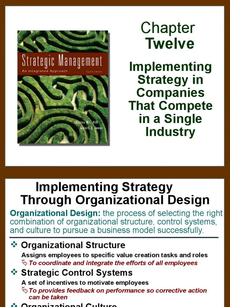 Implementing Strategy in Single Industry | Download Free PDF ...