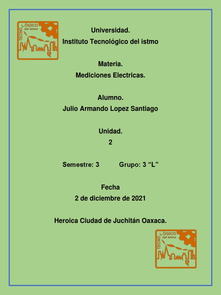 2 3 Mediciones Electricas Pdf Electricidad Corriente Eléctrica