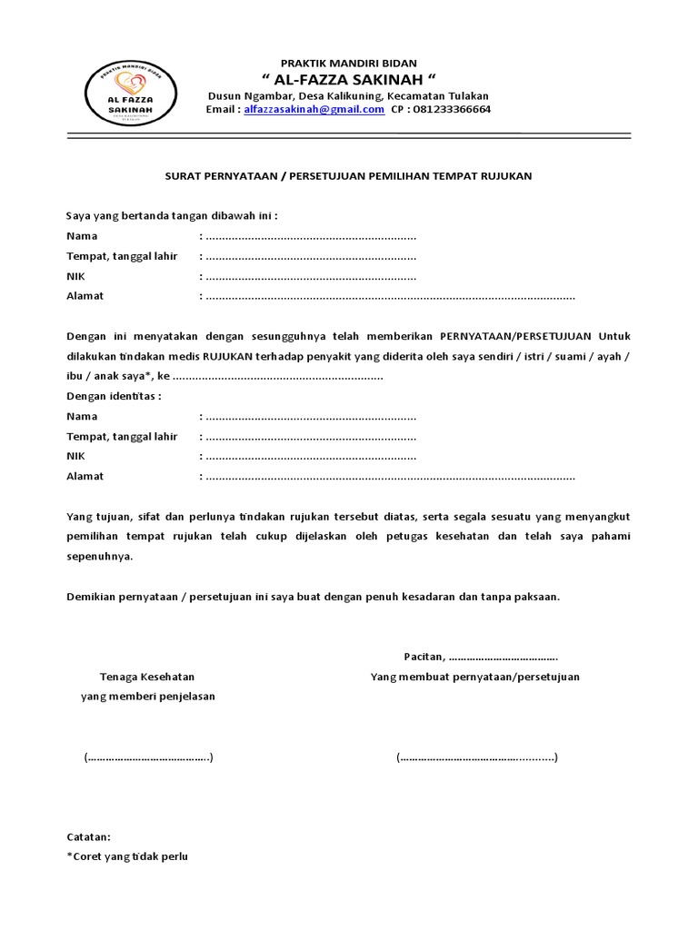 FORM Pemilihan Tempat Rujukan PMB | PDF