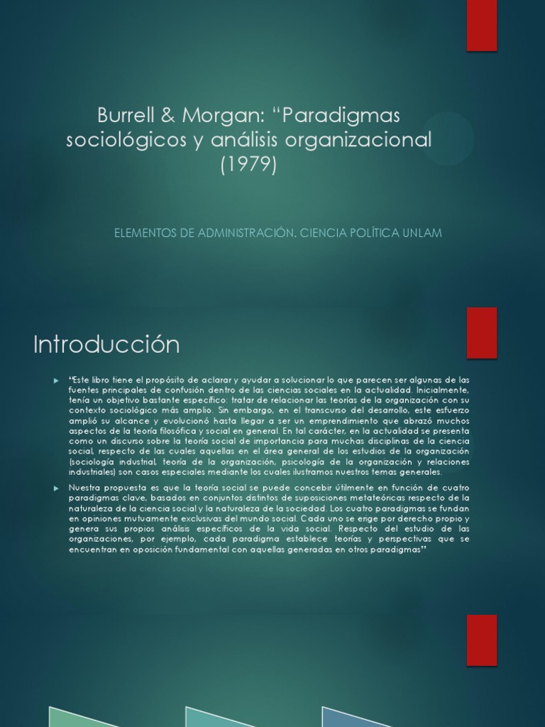 Burrell & Morgan | PDF | Sociología | Paradigma
