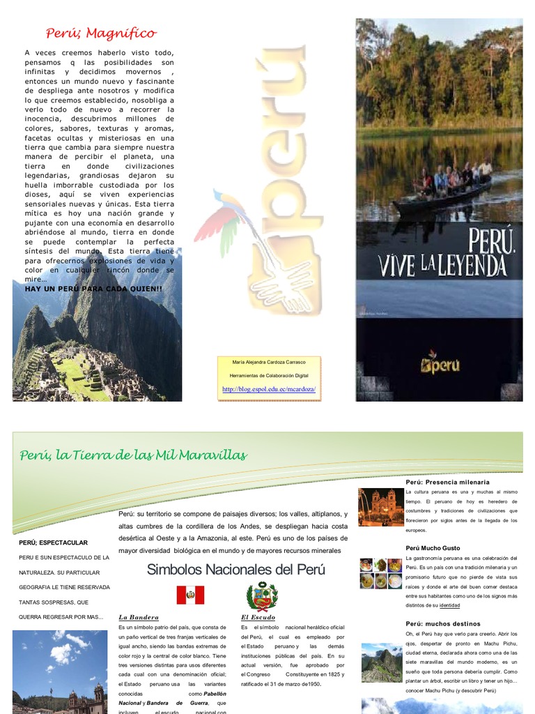 Triptico Peru | PDF | Ciencias sociales