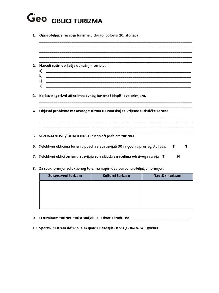 21 +oblici+turizma PDF | PDF
