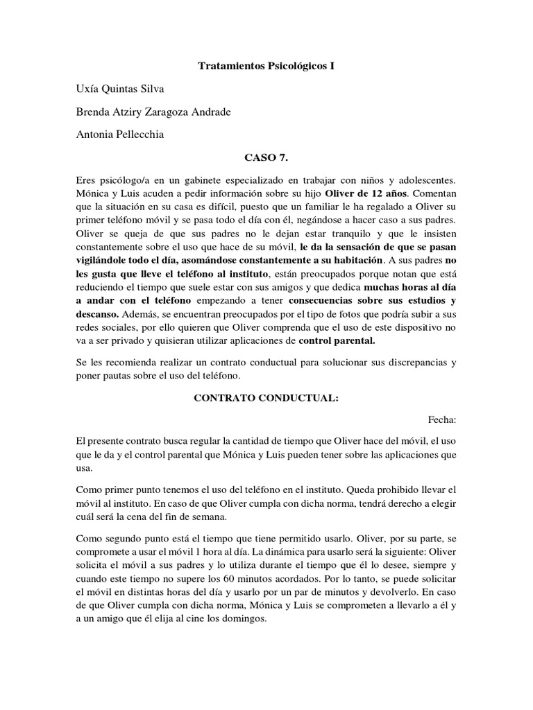 Contrato Conductual PDF | PDF