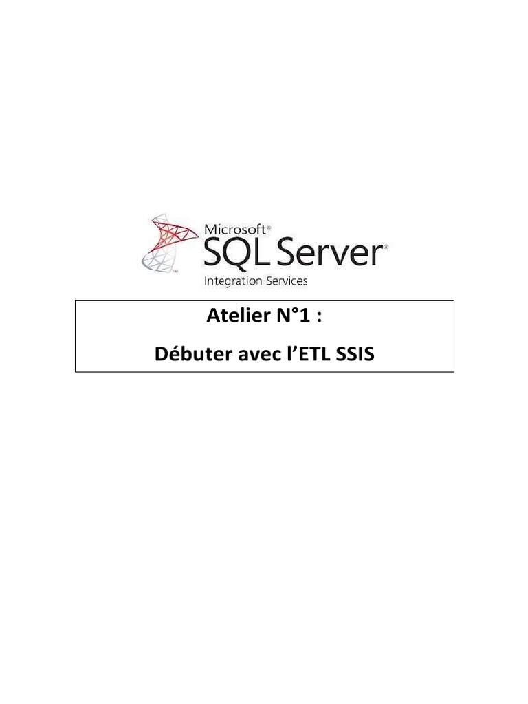 Atelier N°1: Débuter Avec l'ETL SSIS | PDF | Microsoft SQL Server | Application