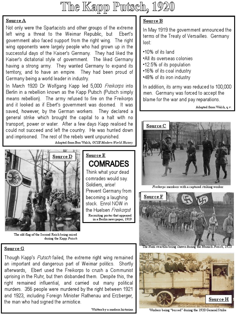 Kapp_Putsch_hwk_Sources.ppt | PDF | Weimar Republic | International ...