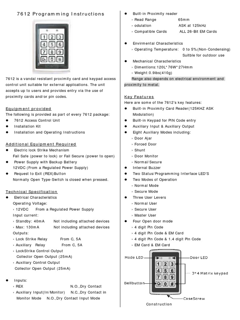 7612 Access | PDF | Power Supply | Electronics
