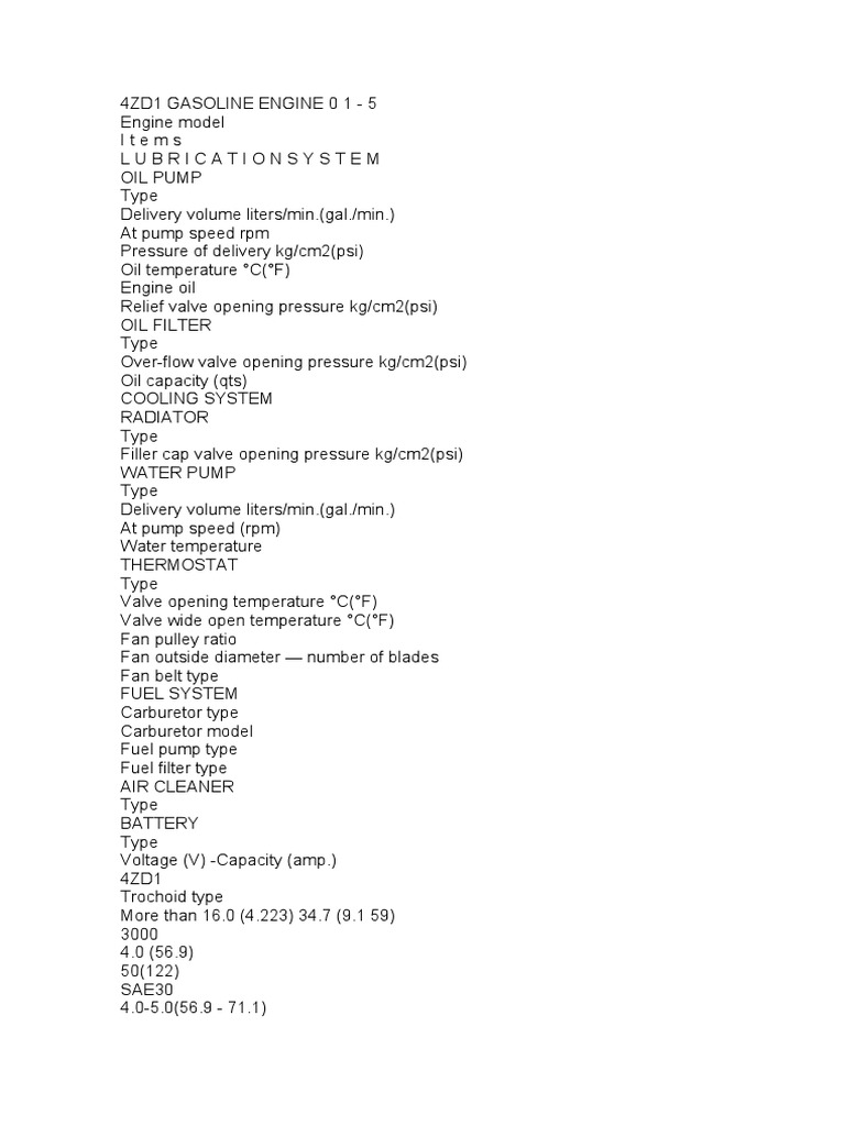 Isuzu 4ZD1 Engine Component Guide | PDF | Engines | Pump