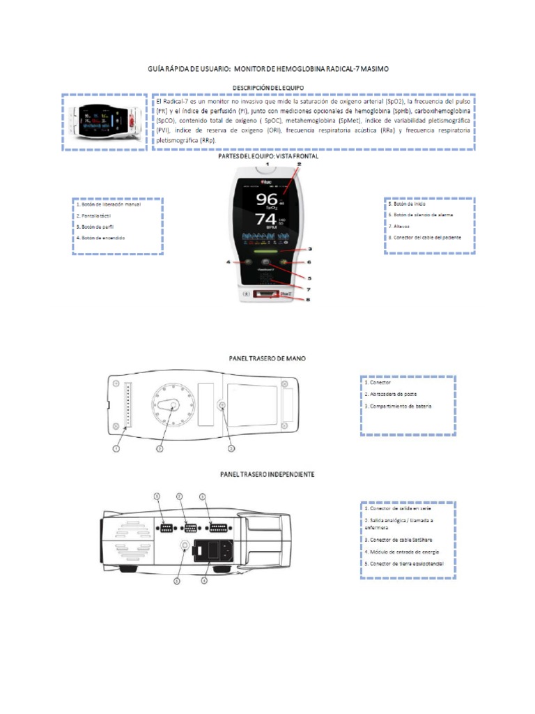 Guia Rapida Radical 7 - Masimo PDF | PDF