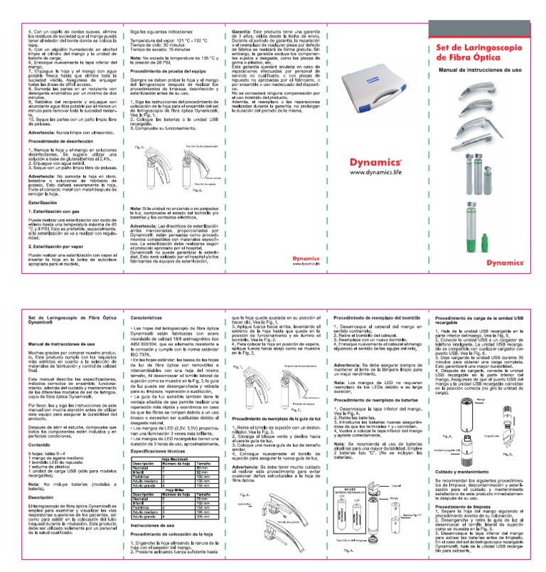 Manual-Usuario-Y Guia Rapida-Laringoscopio PDF | PDF