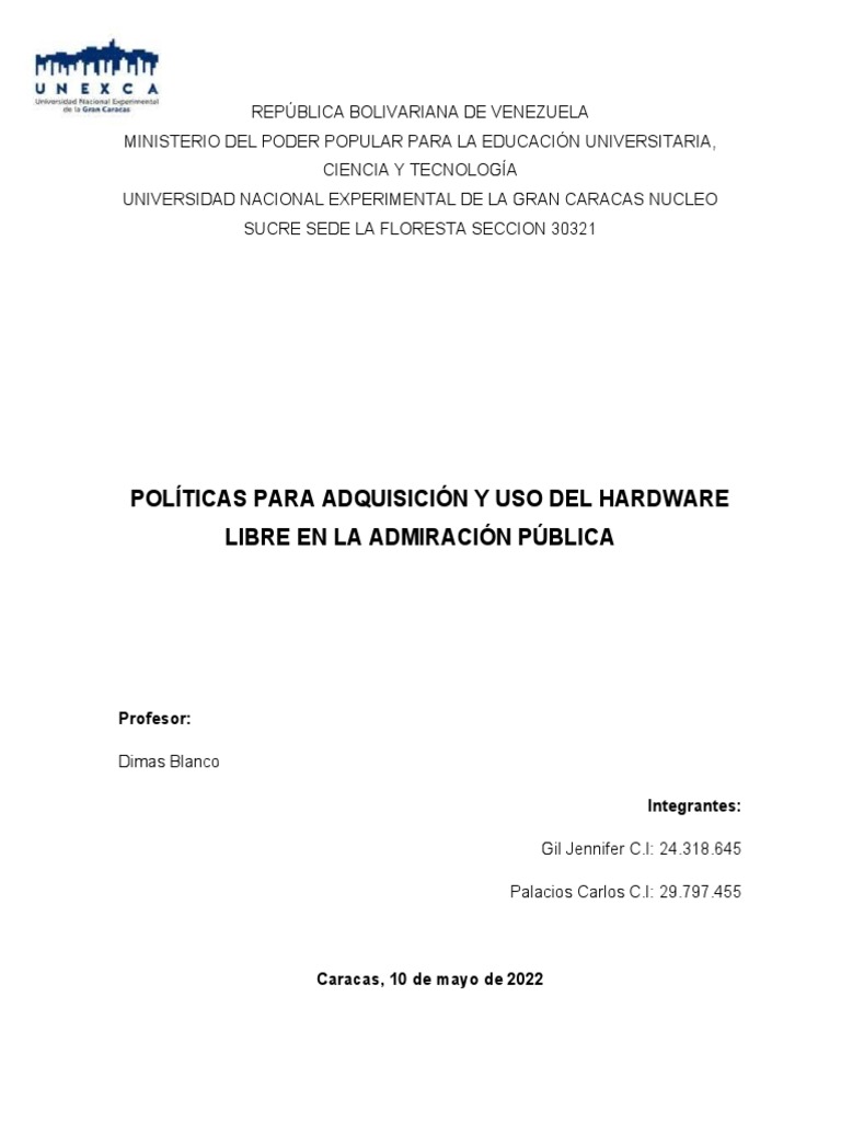 Hardware Libre | PDF | Software libre | Lenguaje de descripción de hardware
