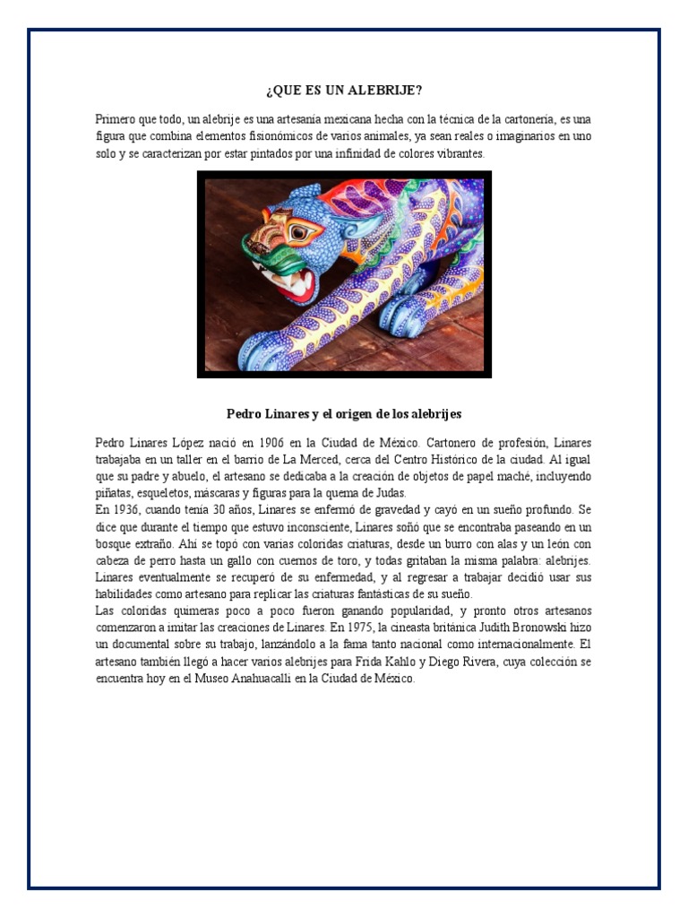 Que Es Un Alebrije | PDF
