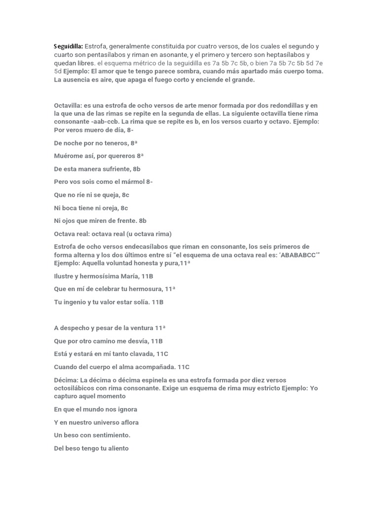 Documento PDF | PDF | Metro (poesía) | Forma Stanzaica