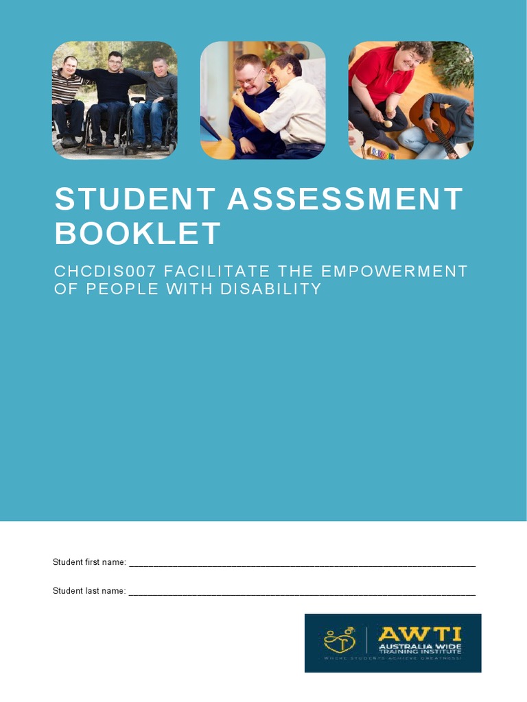 CHCDIS007 STUDENT WORKBOOK (WORD) (C3) .v1.1 | PDF | Disability ...