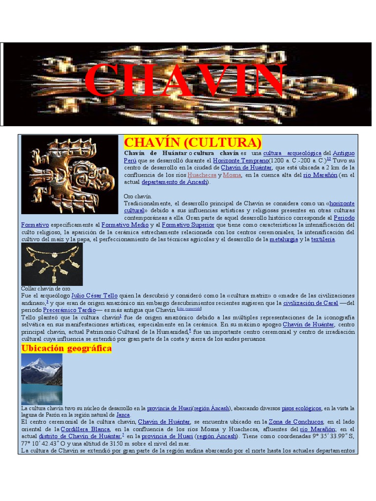 CHAVÍN | PDF | Andes