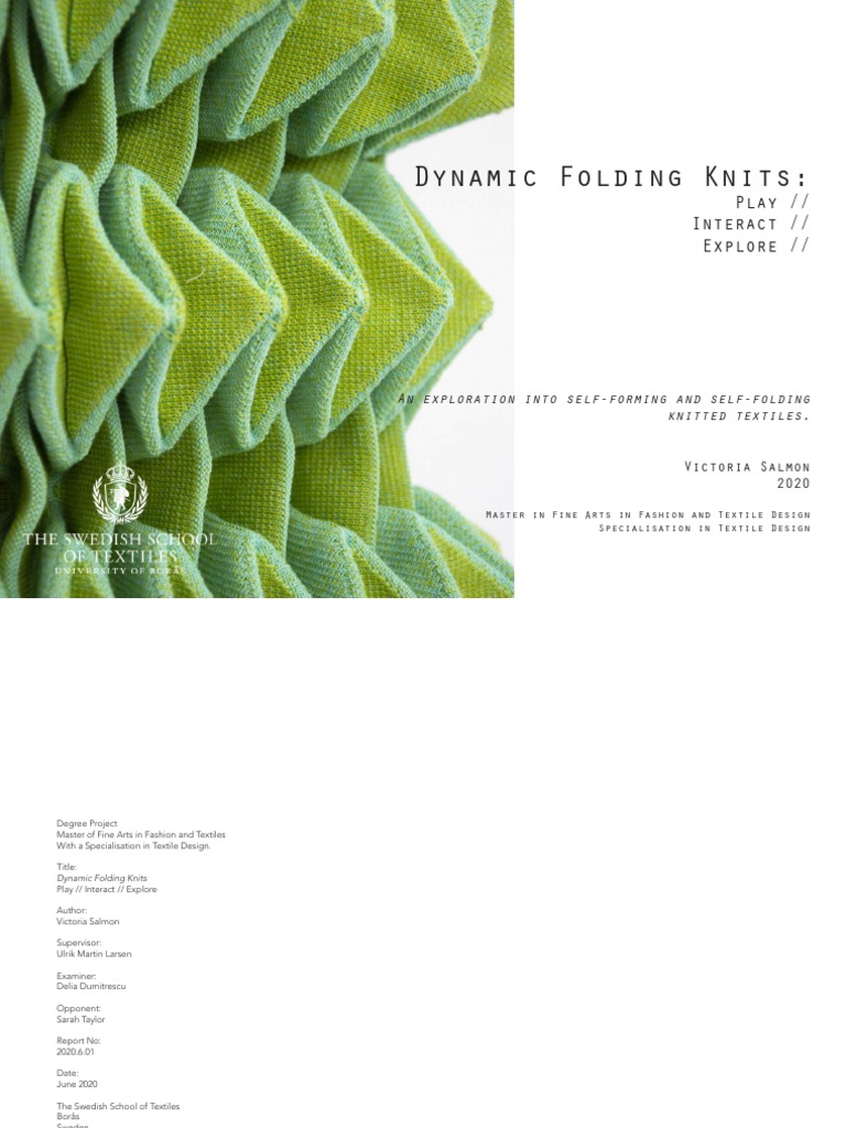 Folding Knit PDF | PDF | Knitting | Textiles