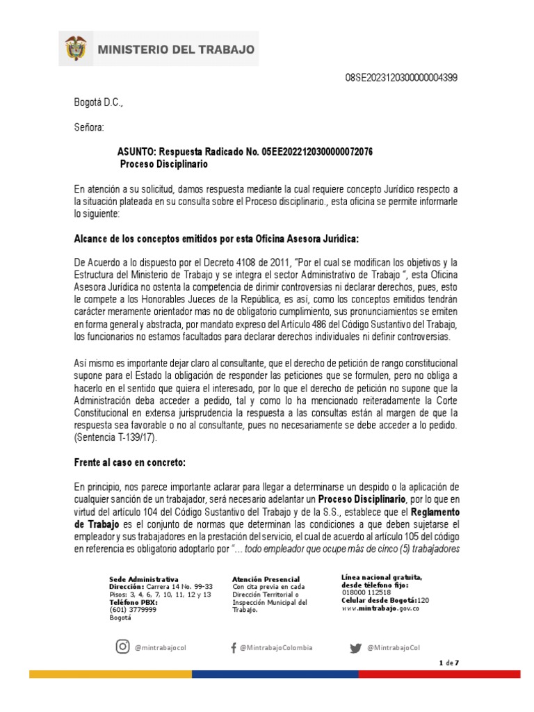 05ee2022120300000072076 Proceso Disciplinario | PDF | Debido al proceso ...