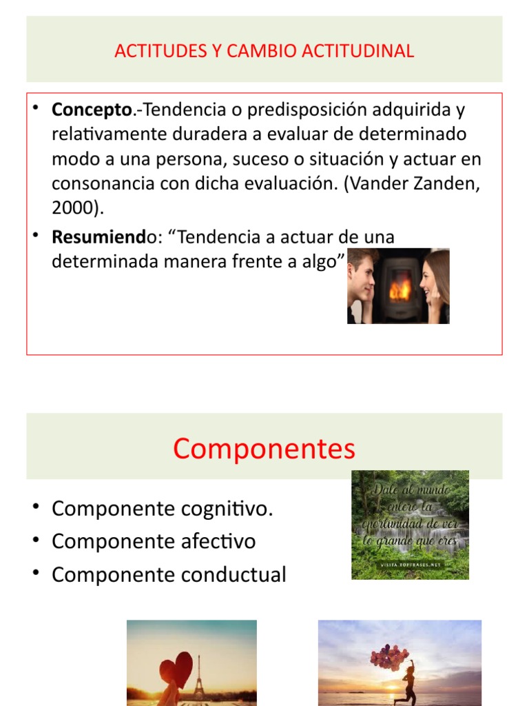 Actitudes y Cambio Actitudinal | PDF | Actitud (psicología) | Ciencias del comportamiento