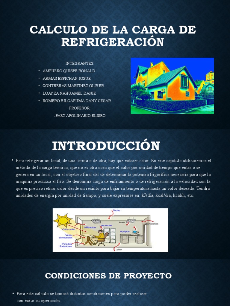 Calculo de La Carga de Refrigeración | PDF | Temperatura | Calor
