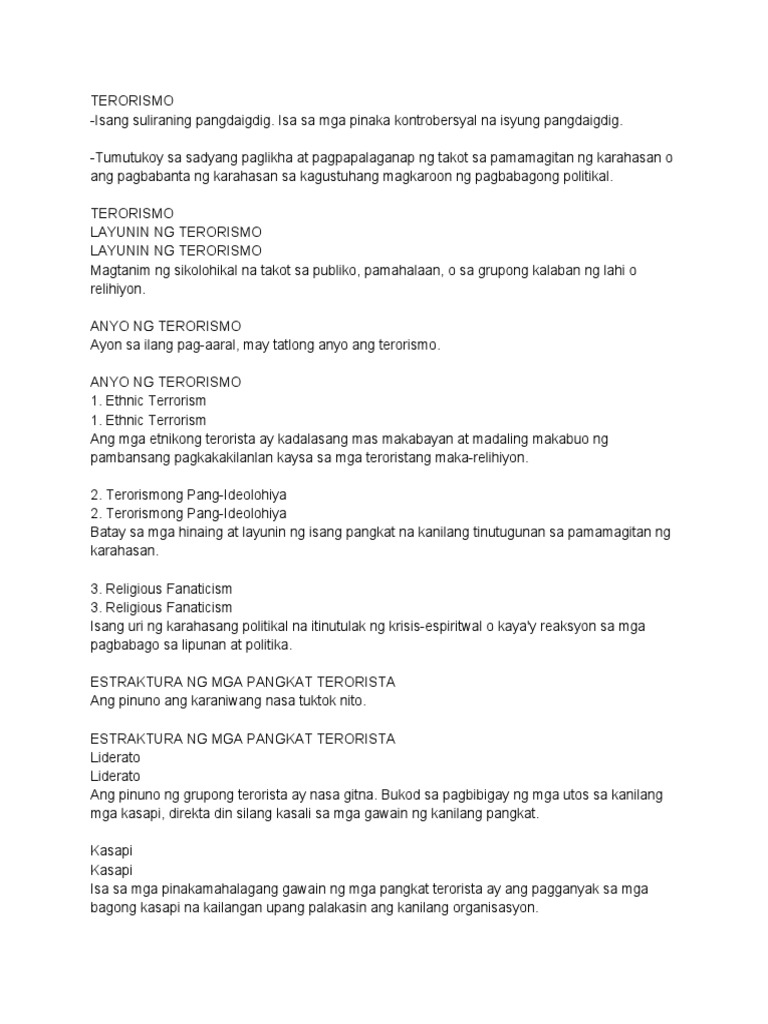 TERORISMO | PDF