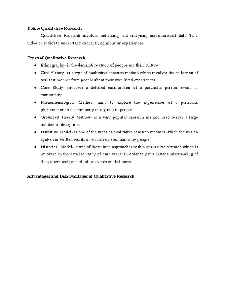Qualitative Research | PDF