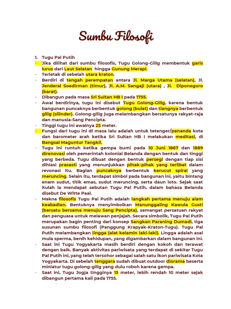 Puisi dan Sejarah Sumbu Filosofi Yogyakarta | PDF | Politik | Seni