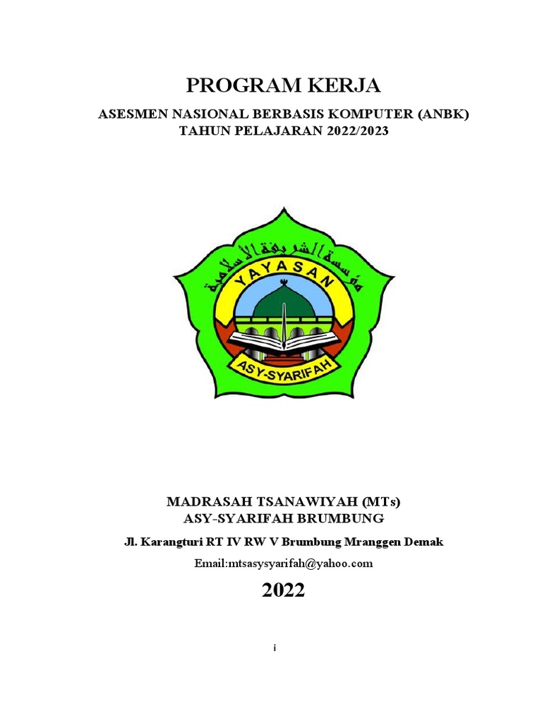 Program Kerja Anbk 2022 | PDF | Karier & Perkembangan