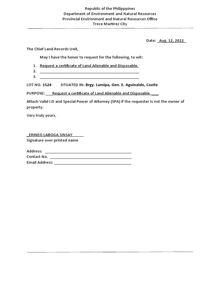 Denr Request | PDF | Computer Mediated Communication | Information Science