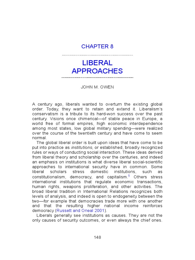 Owen - 2018 - Liberal Approaches | PDF | Institution | China