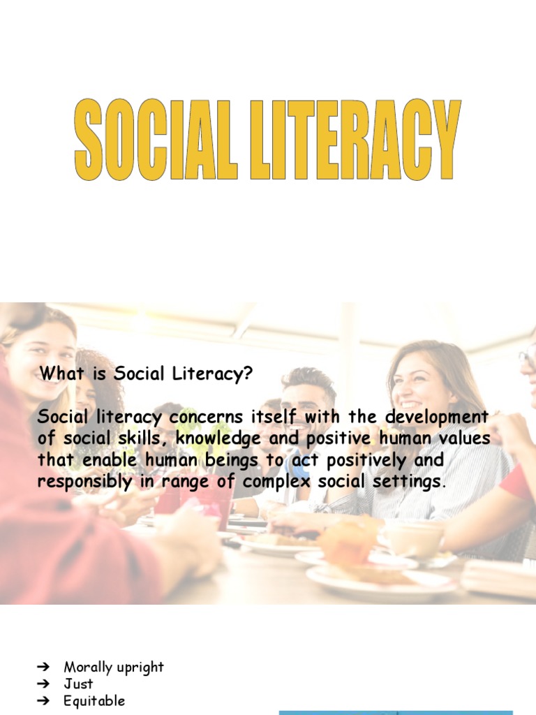 Social Literacy | PDF | Emotional Intelligence | Intelligence