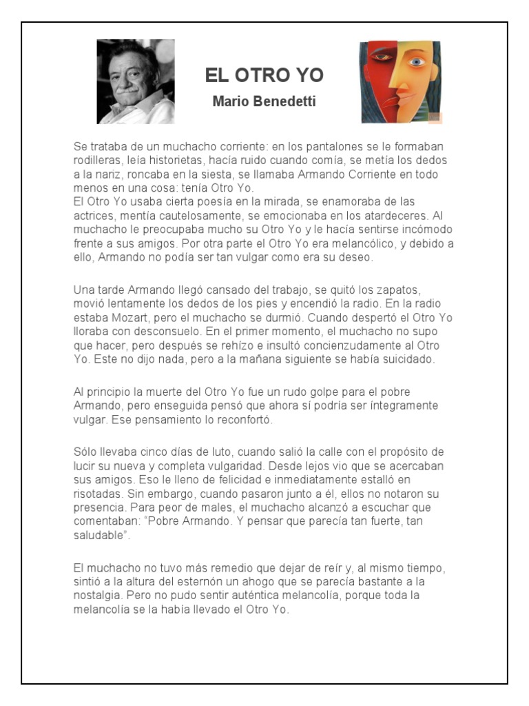 El Otro Yo de Mario Benedetti | PDF | Novela negra, policíaca y ...