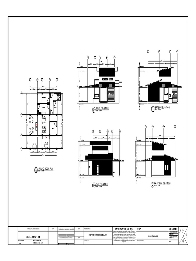 Front Elevation Left Side Elevation: A B C D | PDF | Cultural Heritage ...