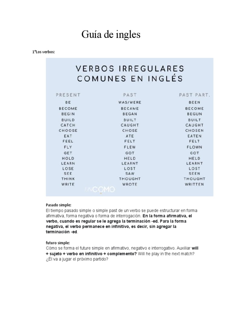 Guía de Ingles | PDF
