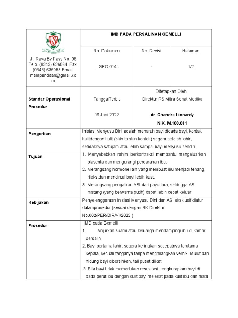 Spo Imd Pada Gemelli | PDF