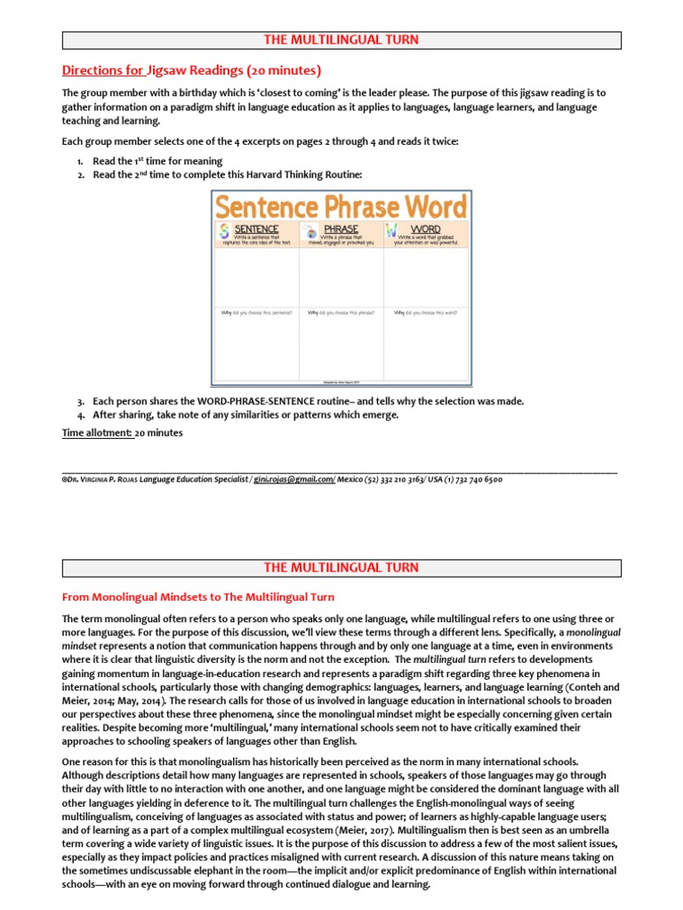 The Multilingual Turn Jigsaw | PDF | Multilingualism | Language Education
