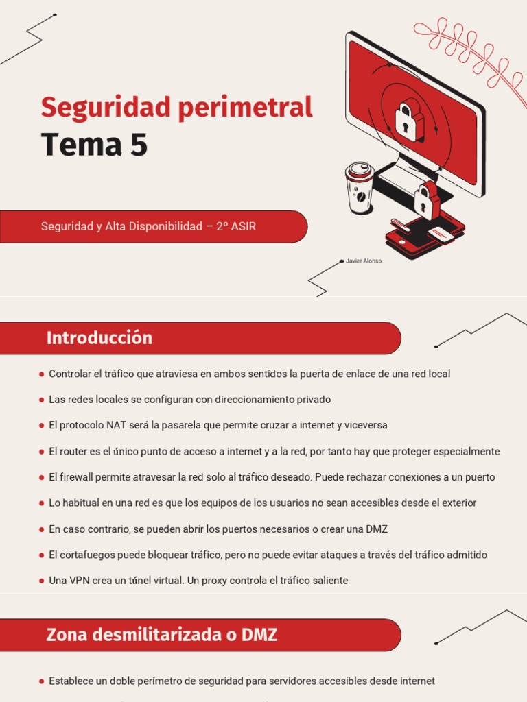 Seguridad y Alta Disponibilidad - T5 | PDF | Red privada virtual | Cortafuegos (informática)