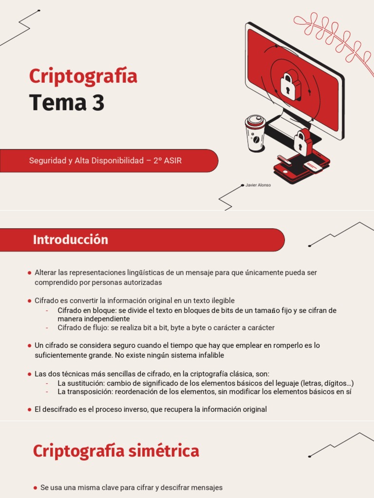 Seguridad y Alta Disponibilidad - T3 PDF | PDF | Clave (criptografía) | Criptografía de clave ...