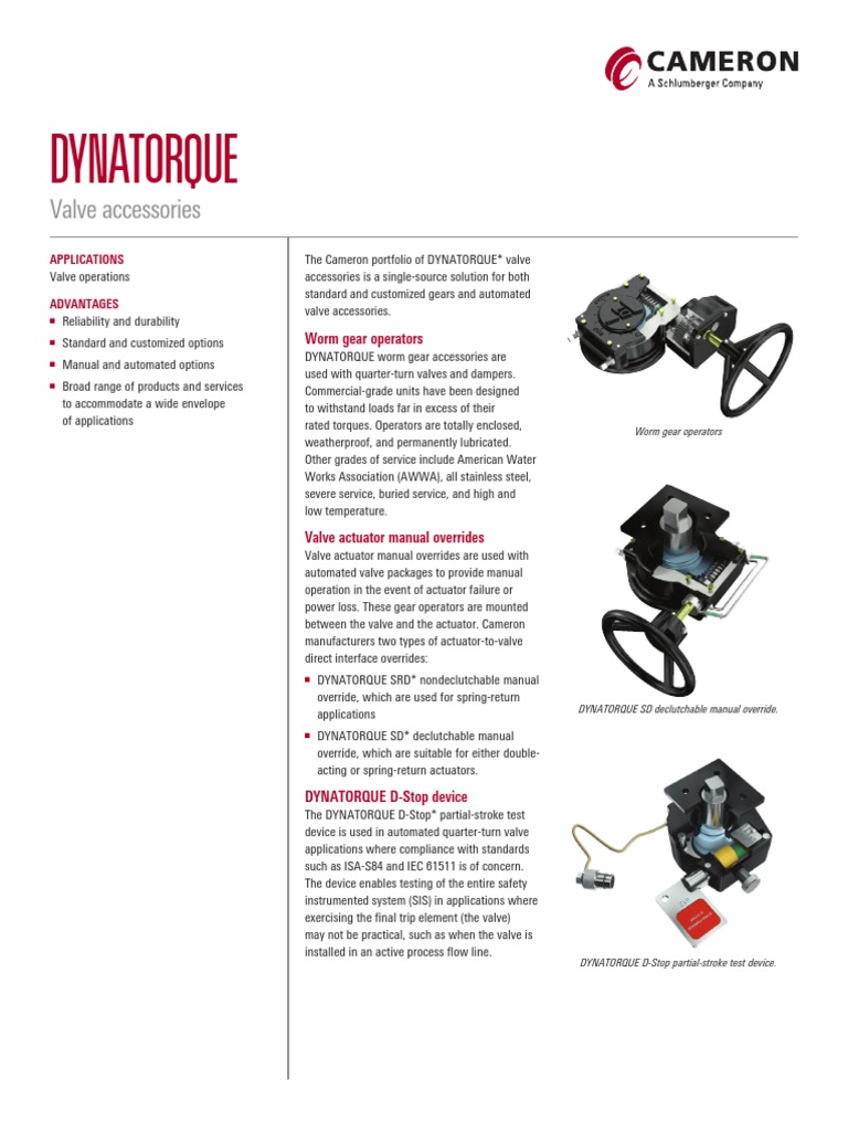 Dynatorque Gears and Automated Valve Accessories Ps PDF | PDF | Valve ...