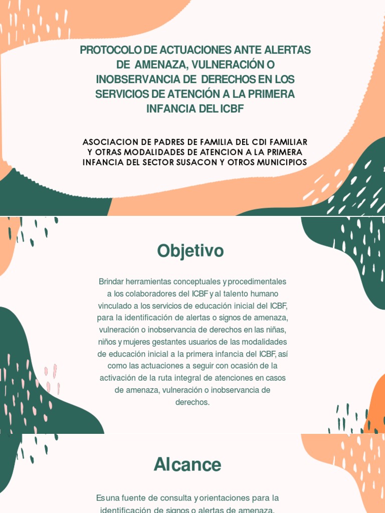 Protocolo de Actuaciones Ante Alertas de Amenaza, Vulneración o Inobservancia de Derechos en Los ...