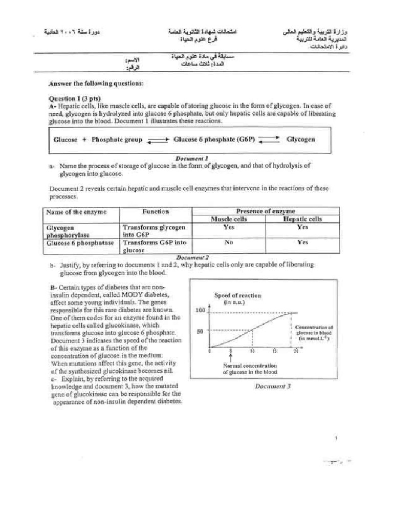 LS - Biology English - 2006 Session 1 | PDF