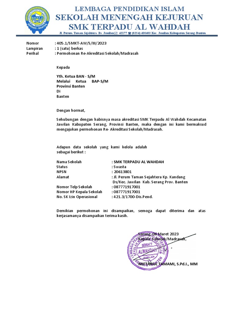 Surat Pengajuan Formal | PDF