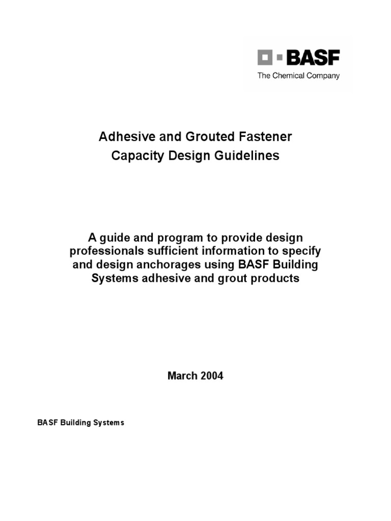 Anchor Guide-2-04 BASF | PDF | Strength Of Materials | Concrete
