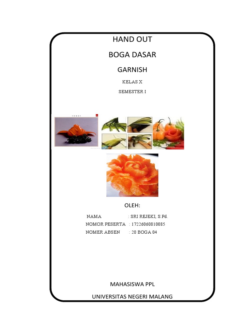 Hand Out Garnish | PDF