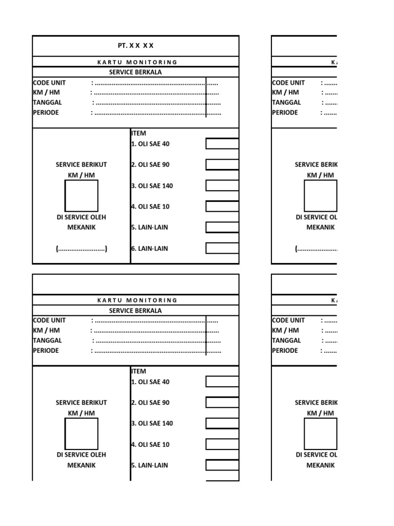 FORM STANDART P2H PT.HIP | PDF