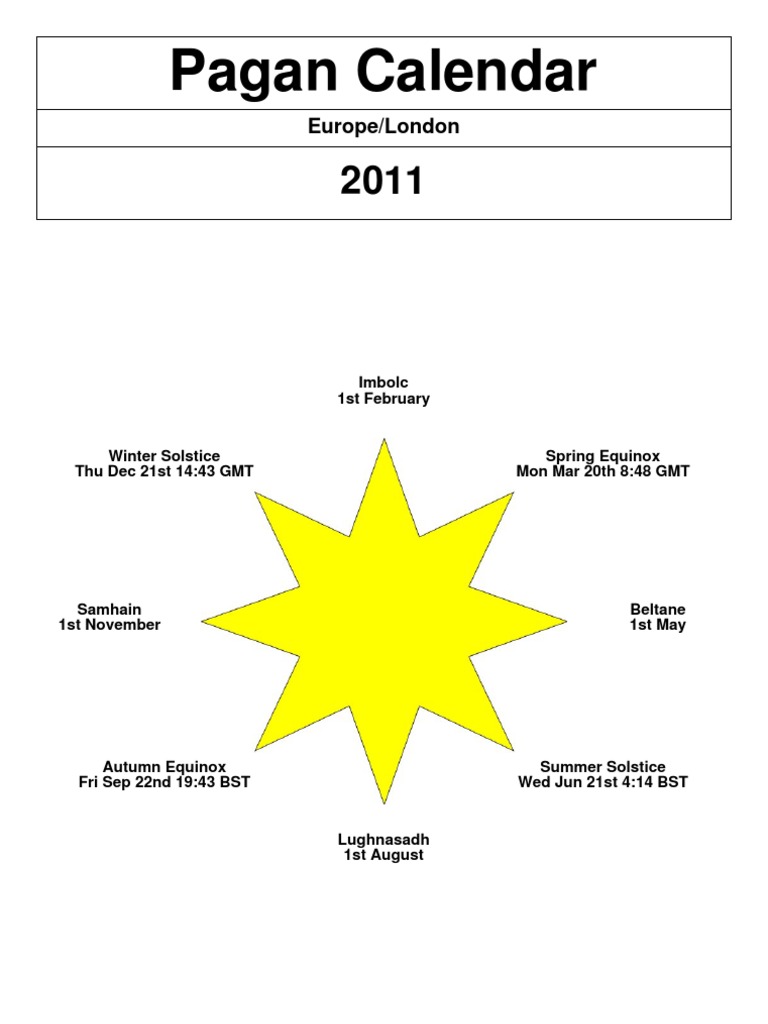 2011 Pagan Calendar Events Guide | PDF