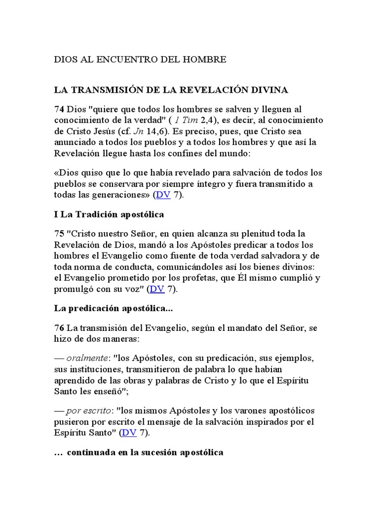 Dios Al Encuentro Del Hombre | PDF | Iglesia Católica | Fe Dios Al Encuentro Del Hombre | PDF | Iglesia Católica | Fe